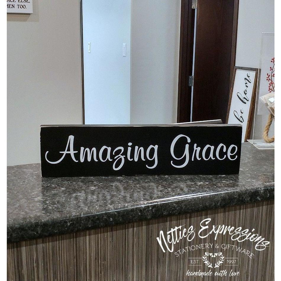 Amazing Grace - Wood Sign | Netties Expressions