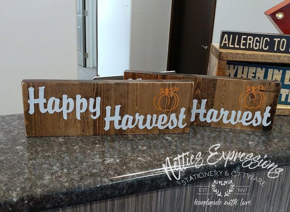 Happy Harvest - Harvest Wood Sign | Netties Expressions