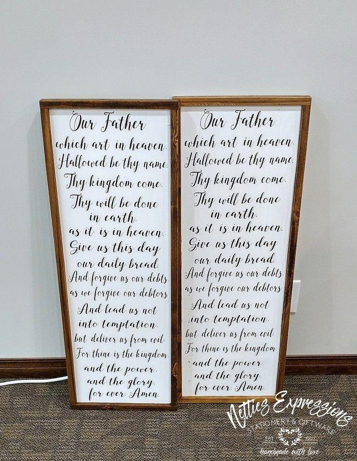 The Lord's Prayer - Rustic Wood Sign | Netties Expressions